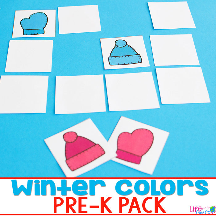 Winter Colors Pre-K Activity Set | lifeovercs